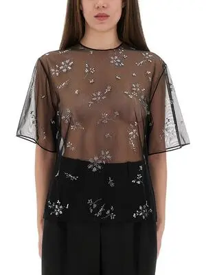 Rabanne Transparent Top With Applications