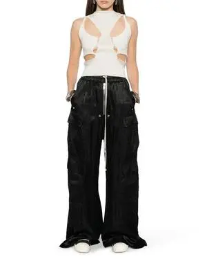 Rick Owens Wide Leg Cargo Pants - Black