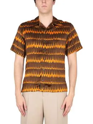 WALES BONNER Rhythm Shirt - Brown
