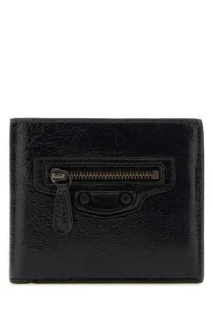 Balenciaga Leather Le City Wallet - Black