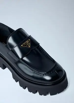 Prada Brushed Leather Loafers
