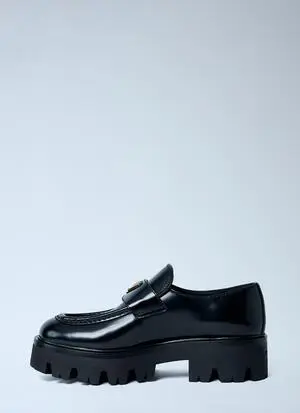 Prada Brushed Leather Loafers