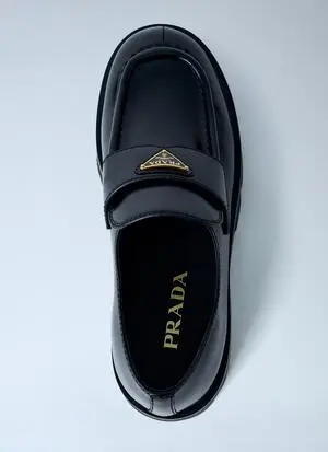Prada Brushed Leather Loafers