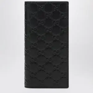 Gucci Gg Emblem Long Wallet - Black