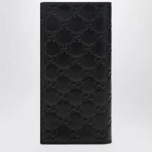 Gucci Gg Emblem Long Wallet - Black
