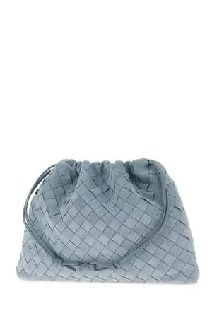 Bottega Veneta Suede Medium Clutch - Blue