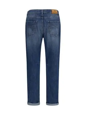 Brunello Cucinelli Straight Five-pocket Jeans In Cotton - Blue