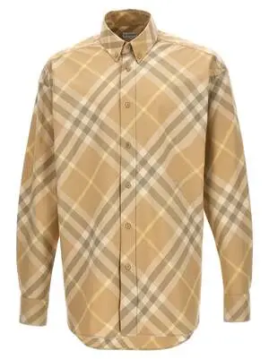 Burberry Check Shirt - Cream