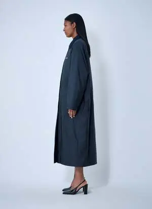 Prada Logo Print Long Coat