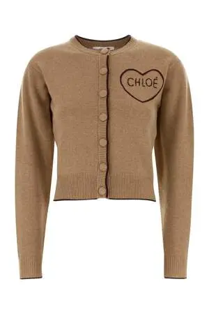 Chloé CHLOE Wool Blend Cardigan Brown