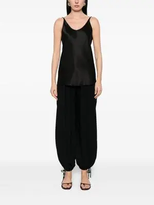 Brunello Cucinelli Silk V-neck Sleeveless Top - Multicolor