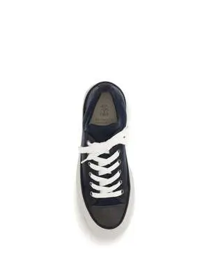 Brunello Cucinelli Cotton Knit And Suede Sneakers