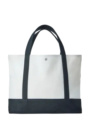 TOTEME Organic Cotton Canvas Beach Tote - White