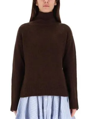 GANNI Wool Blend Sweater - Brown