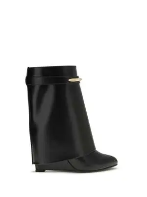 Givenchy Leather Shark Ankle Boots - Black