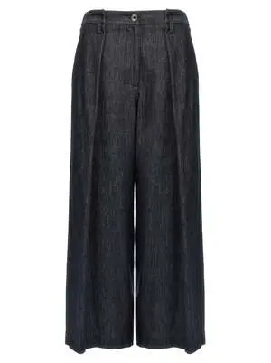 Brunello Cucinelli BRUNELLO CUCINELLI A-line Pleated Pants Blue