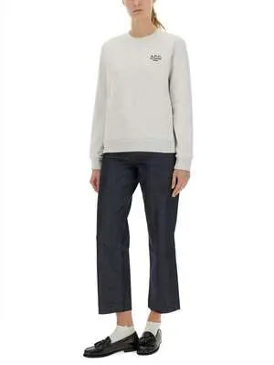 A.p.c. Rue Madame Logo Sweatshirt - Gray
