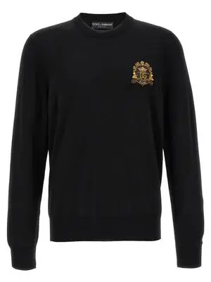 Dolce & Gabbana Coat Of Arms Sweater - Black