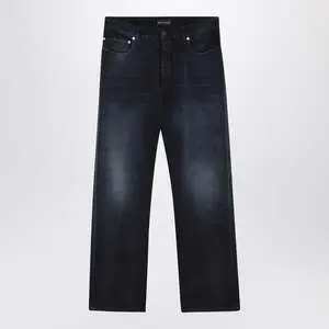 Balenciaga Wide-leg Washed-effect Jeans - Blue