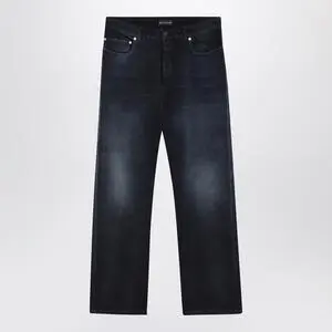 Balenciaga Wide-leg Washed-effect Jeans - Blue