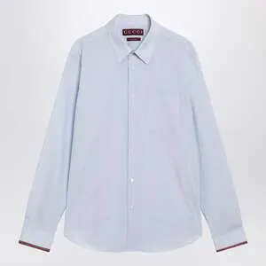 Gucci Light Striped Shirt With Web Detail