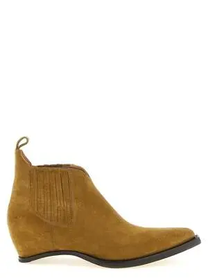 MAISON MARGIELA Western Chelsea Heel-less' Ankle Boots - Brown