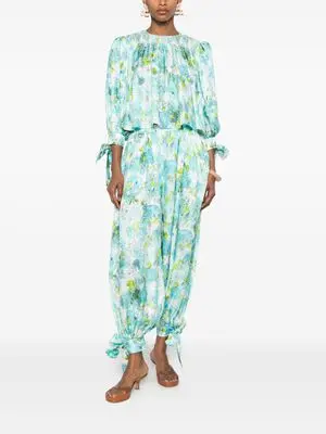 Chloé Printed Silk Trousers