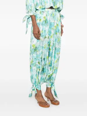 Chloé Printed Silk Trousers