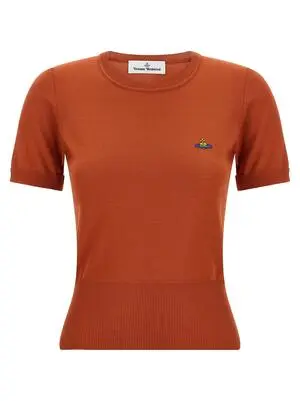 VIVIENNE WESTWOOD Bea Cotton Crew Neck Top - Orange