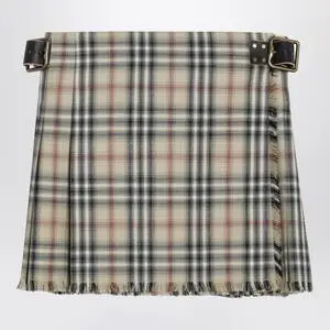 Burberry Wool Mini Kilt - Cream