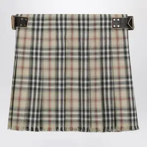 Burberry Wool Mini Kilt - Cream