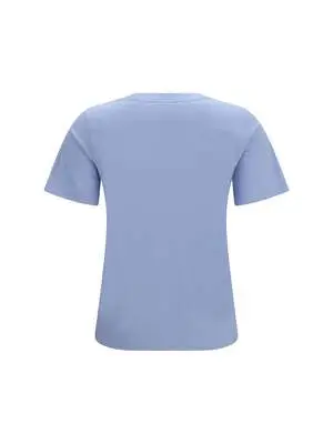 Burberry Embroidered Logo Cotton T-shirt - Blue