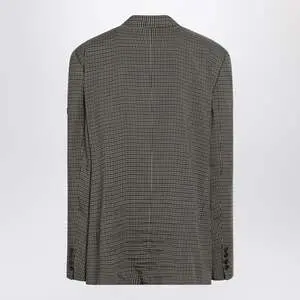 Balenciaga Khaki And Brown Gingham Jacket
