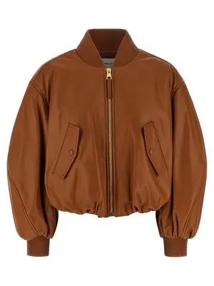 Givenchy Cropped Bomber Jacket - Brown