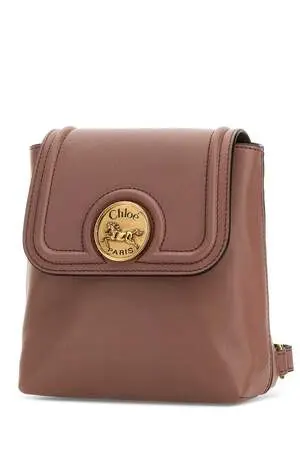 Chloé Antiqued Leather Horse Medal Backpack - Pink