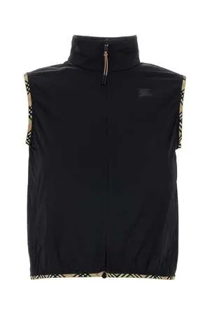 Burberry Stretch Nylon Sleeveless Jacket - Black