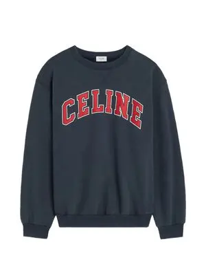 CELINE Celine Women Logo Cotton Crewneck Sweatshirt
