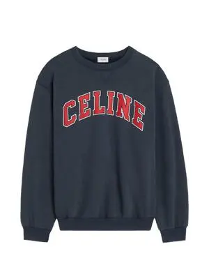 CELINE CELINE Logo Cotton Crewneck Sweatshirt