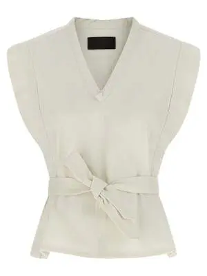 LEMAIRE Denim Chasuble Vest - White