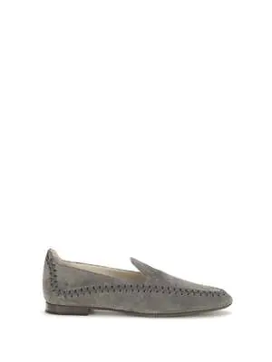 Giorgio Armani Leather Loafers - Gray