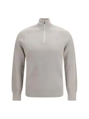 Brunello Cucinelli Cotton Sweater With A High Neckline