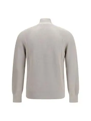 Brunello Cucinelli Cotton Sweater With A High Neckline