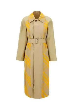 Burberry Checked Trench Coat - Multicolor