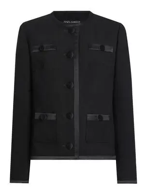 Dolce & Gabbana Double Crepe Single-breasted Jacket - Black