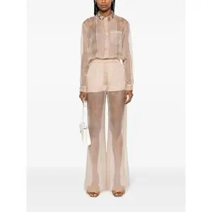 Prada Neutrals Trousers Flared Trousers