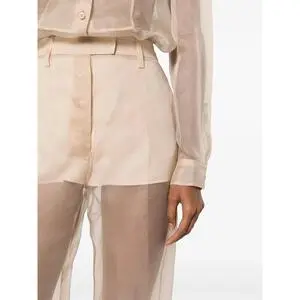 Prada Neutrals Trousers Flared Trousers