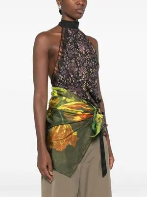 Dries Van Noten Carfy Silk Top - Multicolor