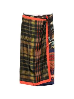 Dries Van Noten Silk Long Skirt - Multicolor
