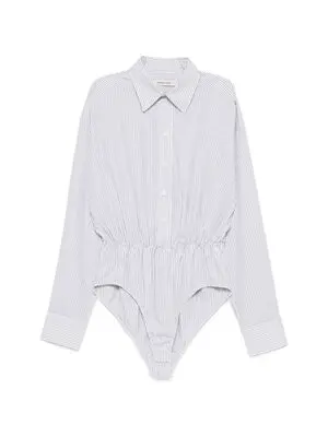 Phoebe Philo Striped Cotton Body Shirt - Multicolor
