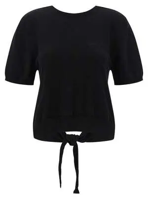 GANNI Bare Back Sweater - Black